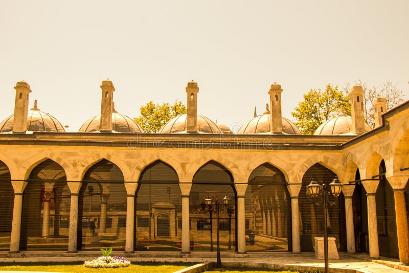Ancient Columns from Ottoman Times on Display Stock Image - Image of ...