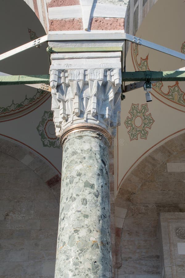 Ancient Columns from Ottoman Times on Display Stock Photo - Image of ...