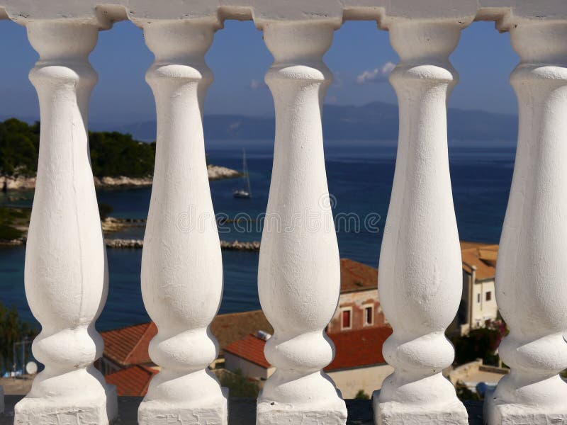 Ancient columns railing stock photo. Image of white, balcony - 51095908