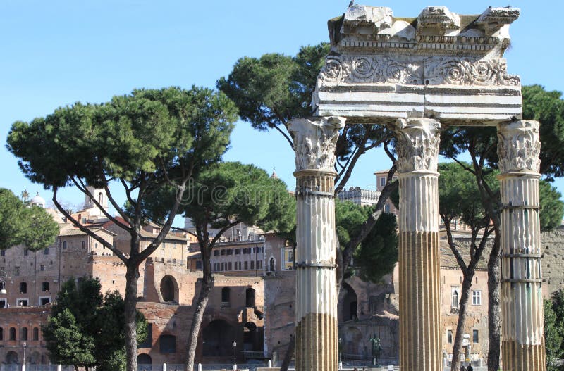 Ancient columns in Rome stock image. Image of monumental - 13319921