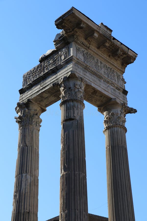 Ancient columns in Rome stock photo. Image of julius - 76704120