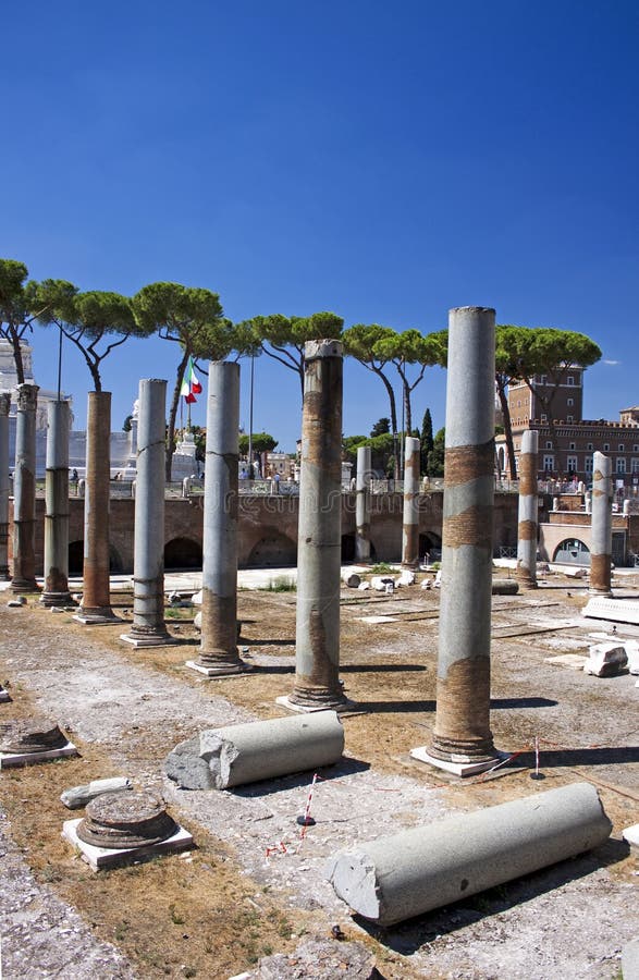 Ancient Columns in Rome stock photo. Image of landmark - 32504878