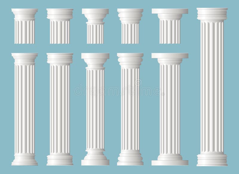 Ancient Columns Vector Design Illustration Stock Vector - Illustration ...