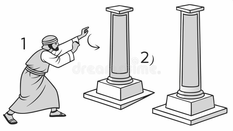 Ancient Columns Vector, Historical Architecture and Ruins Design ...