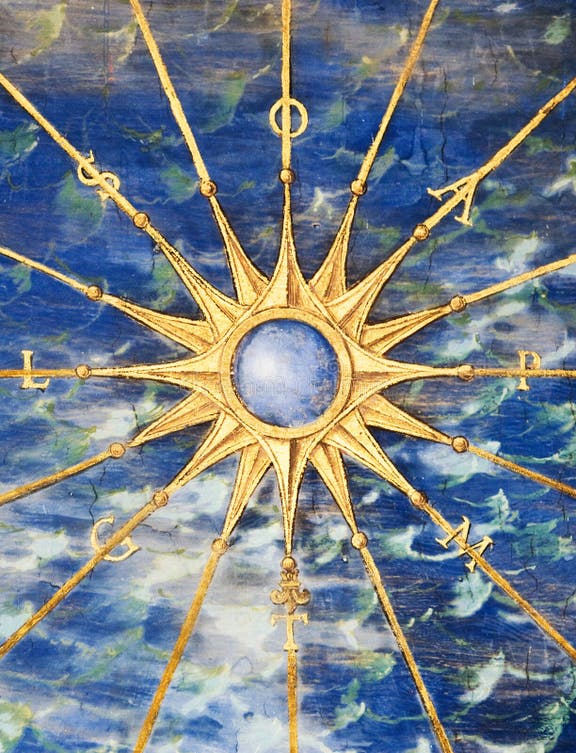 Ancient compass stock photo. Image of arrow, journey, north - 8424402