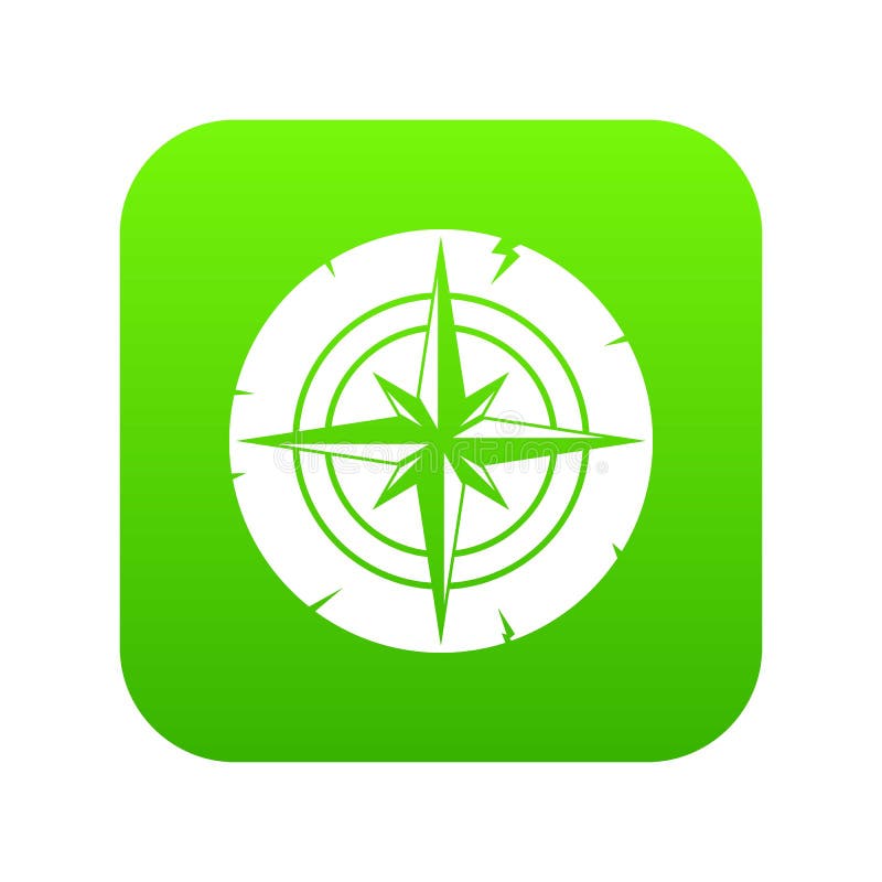 Nature Green Compass Symbol Logo Design Stock Vector - Illustration of ...