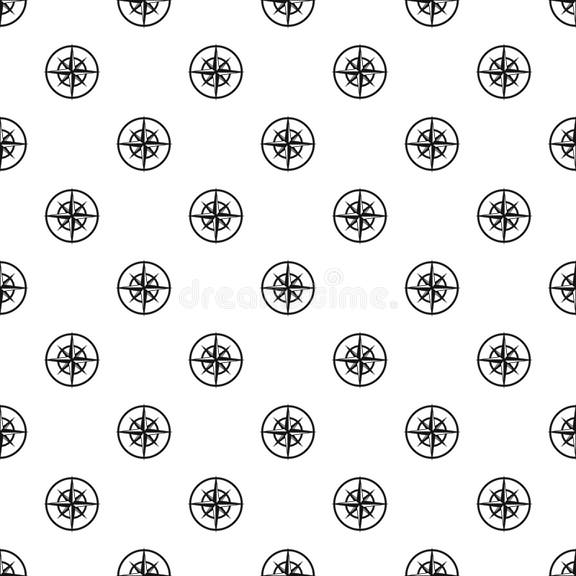 An Ancient Compass Pattern, Simple Style Stock Vector - Illustration of ...