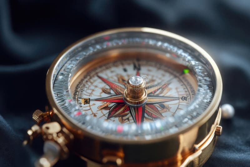 Ancient Compass Pointing Toward Wealth and Adventure in a Timeless ...