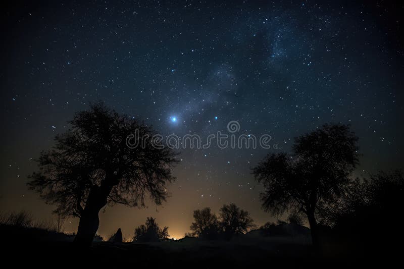 Ancient Constellations Dance in the Starry Sky., Generative IA Stock ...