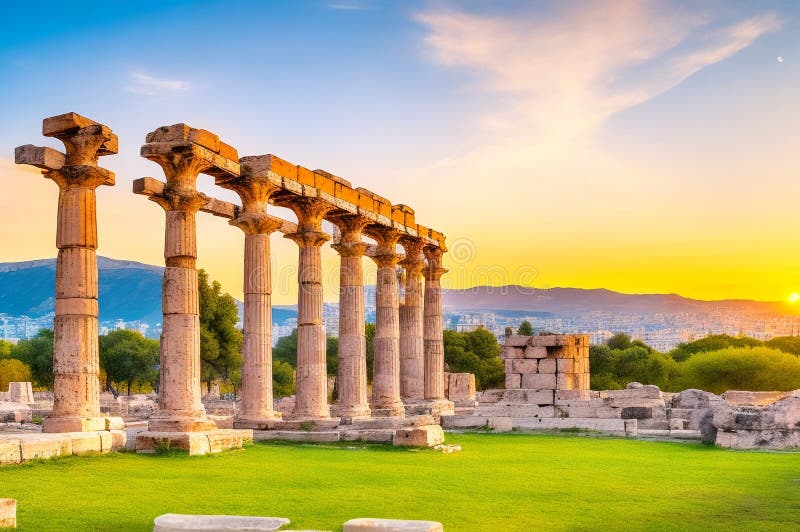 Ancient Construction in Athens, Ancient Agora of Athens in Greece ...