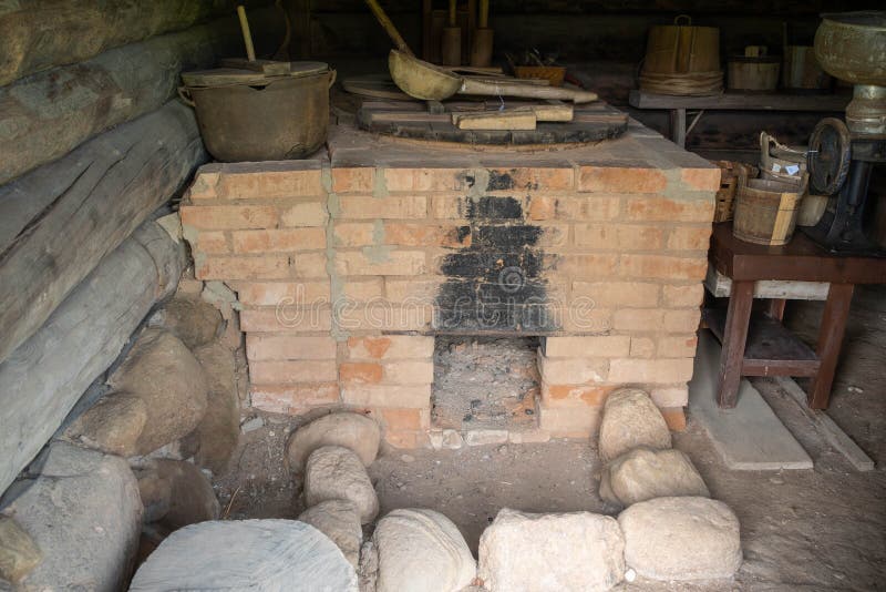 Ancient Cooking Technologies. Traditional Latvian White Oven in the ...