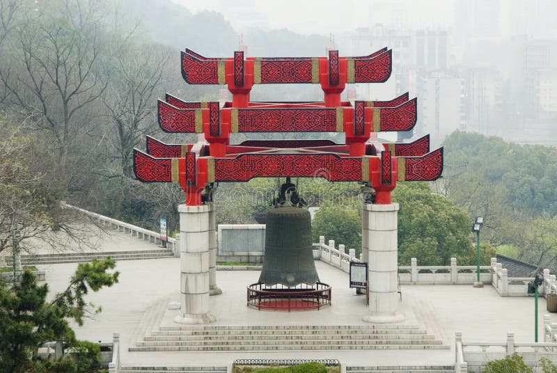 Ancient Copper Bell of China Stock Image - Image of construction ...