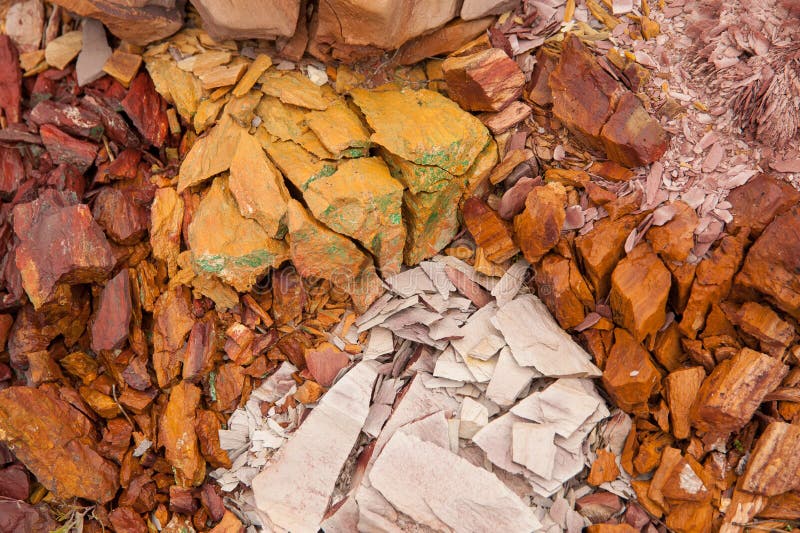 Ancient Copper Deposit. Stones With A High Copper Content. Stock Photo ...