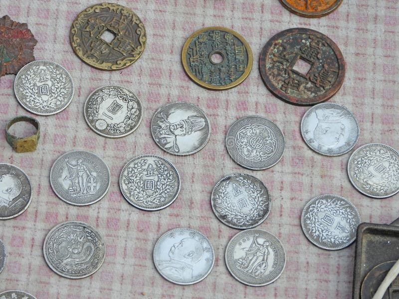 Ancient Copper and Silver Coins Stock Image - Image of craftsmanship ...