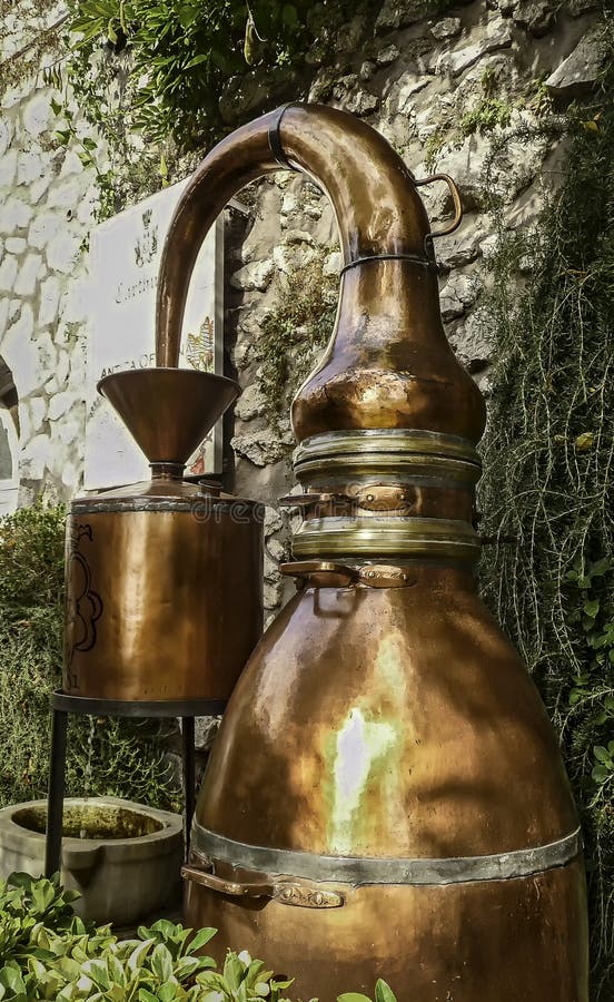 Copper Still Alembic Inside Distillery Stock Image - Image of copper ...