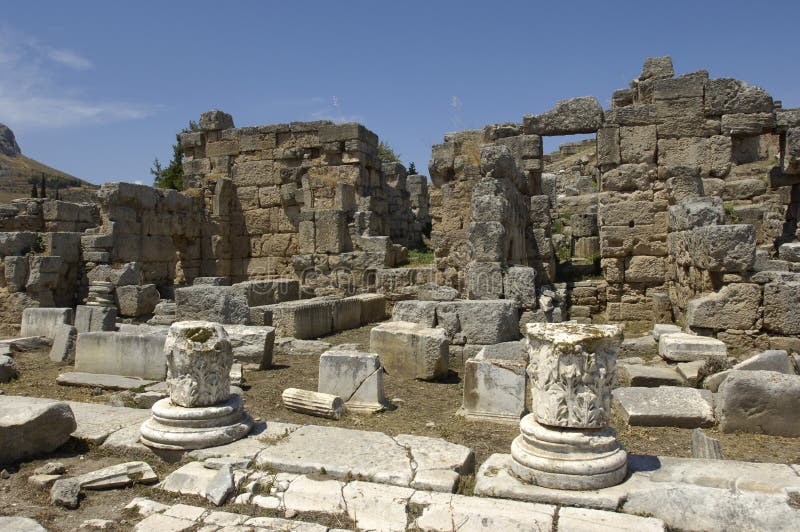 Ancient Corinth stock image. Image of ruins, temples - 11744997