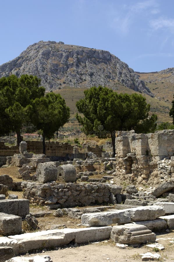 Ancient Corinth stock photo. Image of ruin, architecture - 12882434