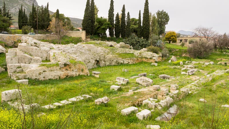 Ancient Corinth, Greece stock image. Image of corinth - 68852091