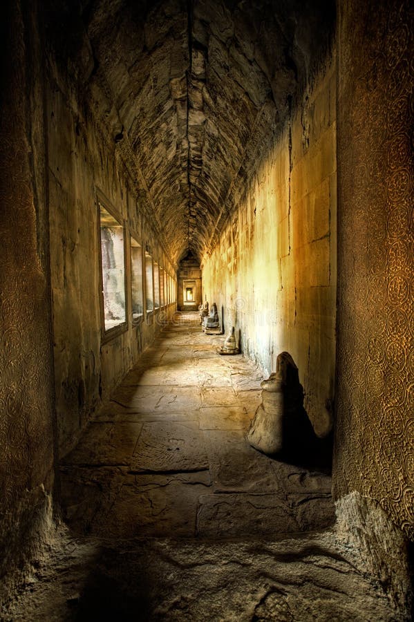 Ancient corridor stock photo. Image of journey, ancient - 79360650