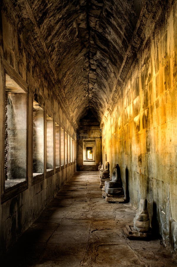 Ancient corridor stock image. Image of outdoor, inside - 3792713