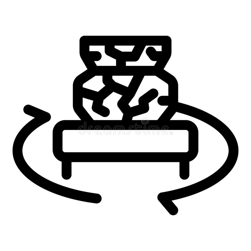 Museum Restoration Process of Ancient Damaged Clay Vase Rotating on ...