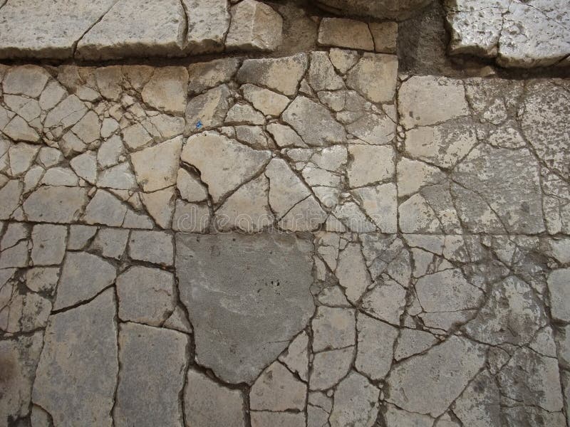 Ancient Cracked Stone Pavement with Irregular Patterns and Textures ...