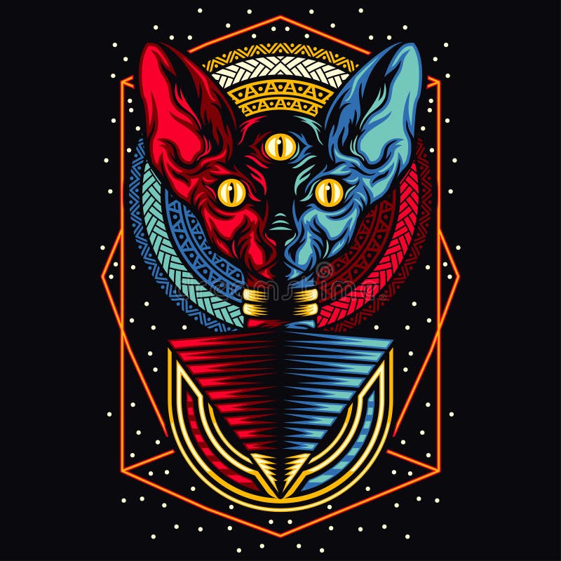 The Three Eye Ancient Creature Stock Vector - Illustration of egypt ...