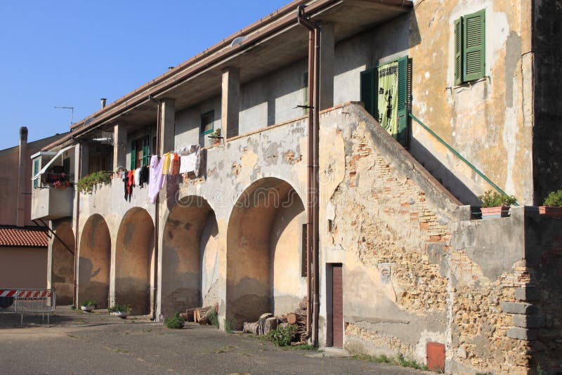 Ancient crumbling building stock image. Image of facade - 81374155