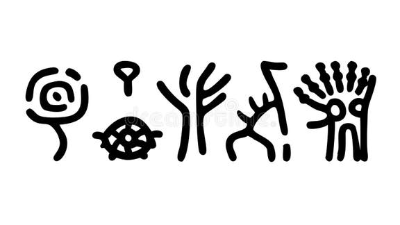 Ancient Data Hieroglyphs Icon, Historical Information, Archaeological ...