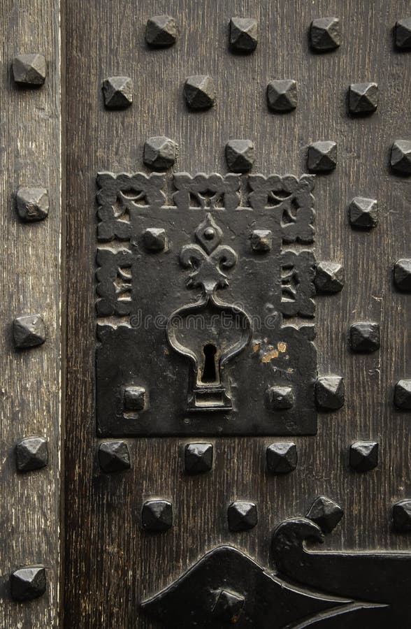 Ancient Decorated Metallic Lock Stock Photo - Image of decoration ...