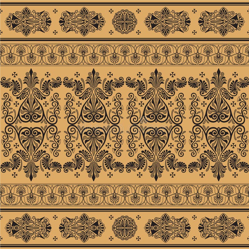 Ancient decorative pattern stock vector. Illustration of contour - 25892079