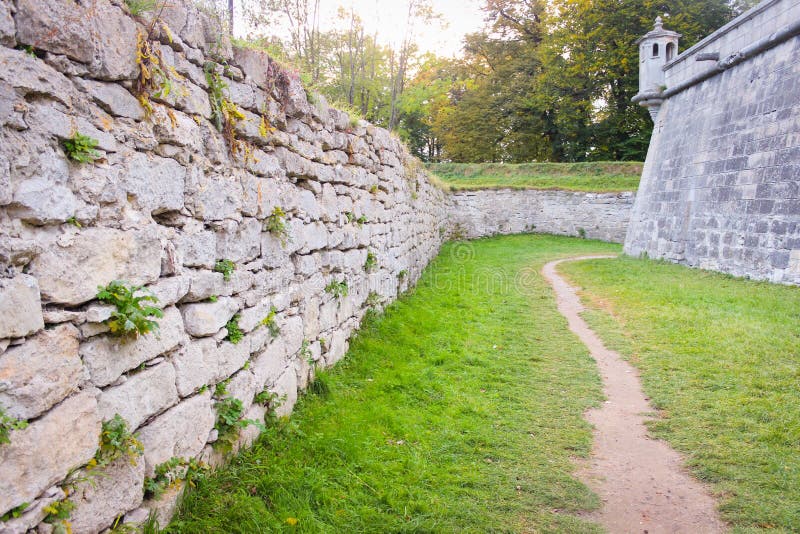 Ancient Defensive Stone Walls of the Castle Stock Photo - Image of ...