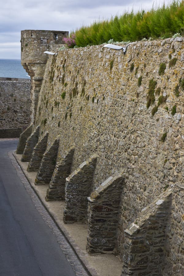 Ancient Defensive Walls in Saint-Malo. Stock Photo - Image of ...