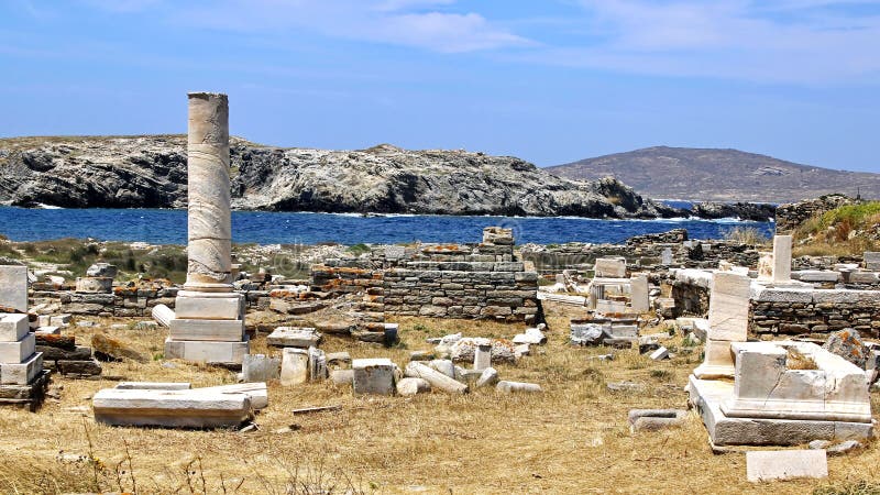 Ancient Delos Ruins, Greece Stock Photo - Image of landmark, city: 83012514