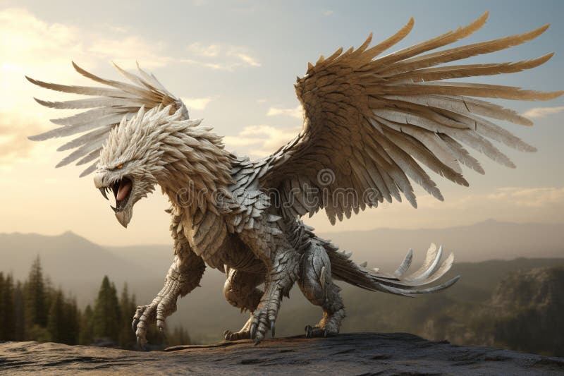 Ancient Depictions of Revered and Mythical Griffin Stock Illustration ...