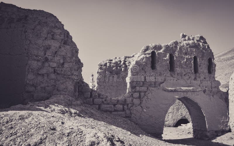 Ancient Desert Ruins Under a Clear Sky Stock Image - Image of abandoned ...
