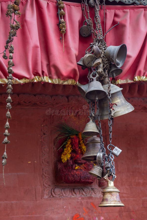 Ancient Design Element with Bunch of Small Bells on the Chain Stock ...