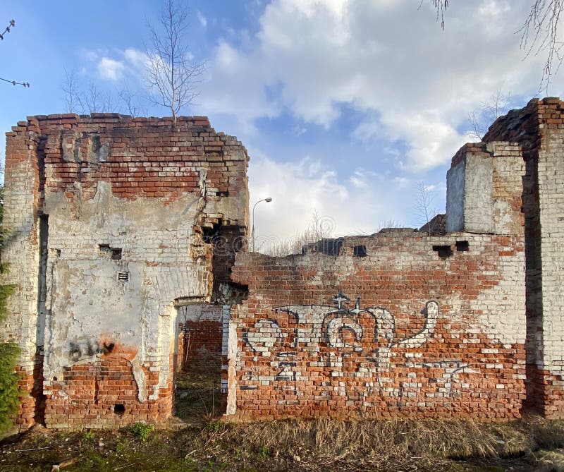 Ancient destroyed building stock image. Image of building - 246515829
