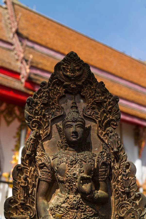 The ancient deva statue stock image. Image of asian, architecture ...