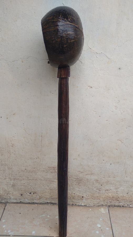 The Ancient Dipper is Made of Coconut Skin and Wood Stock Image - Image ...