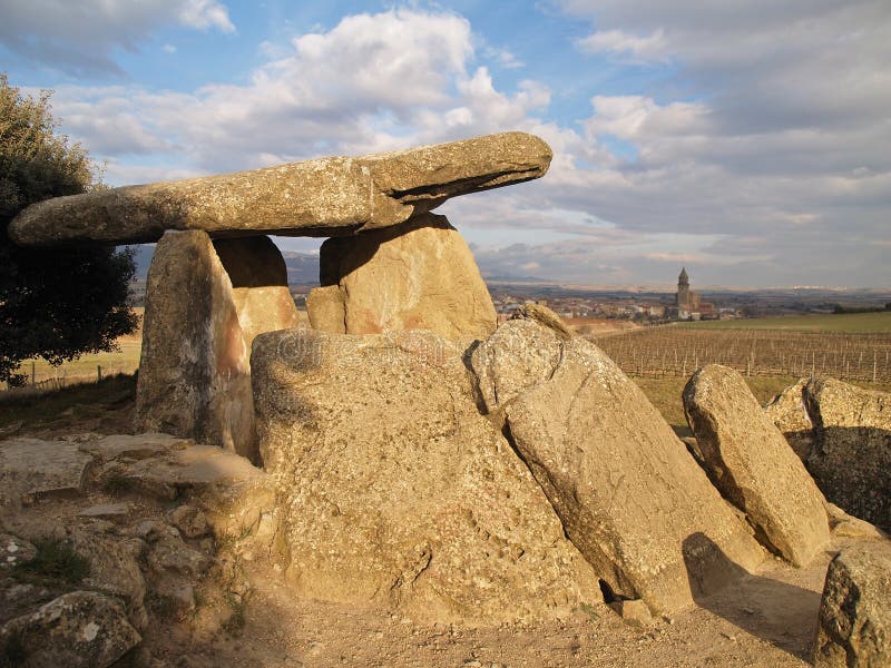 Ancient Dolmen in Lekunberri, Spain Stock Photo - Image of natural ...