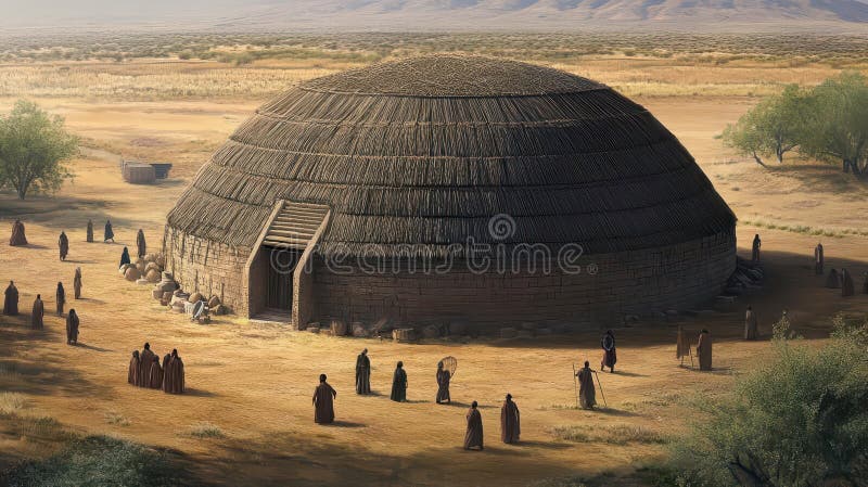Ancient Dome Structure, Archaeological Reconstruction Stock Image ...
