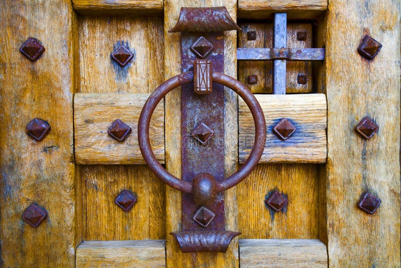 Ancient Door stock image. Image of rivets, peep, iron - 4794149