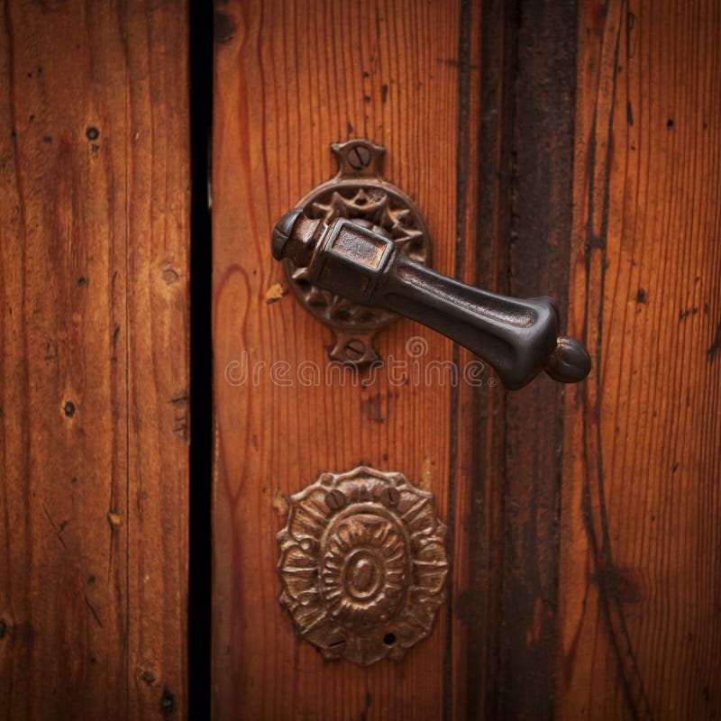 Ancient door handle stock image. Image of vintage, exit - 78577947