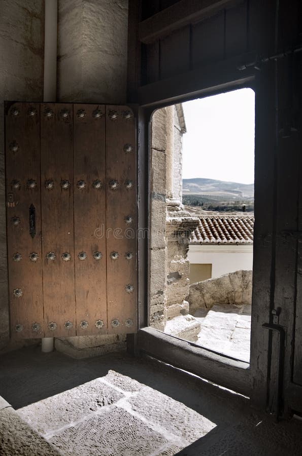 Ancient door open stock photo. Image of entrance, vintage - 21695334