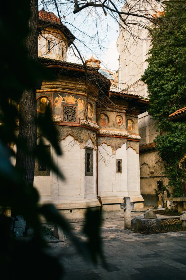 Ancient Monastery in Bucharest, Romania Stock Image - Image of style ...