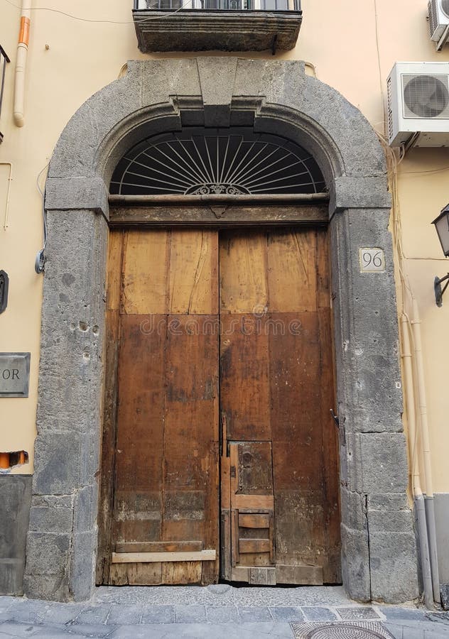 Ancient Door in a Stone House Stock Photo - Image of colosseum, fresco ...