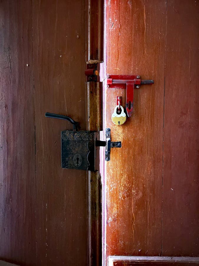 Ancient doors were open stock image. Image of locks - 139106299