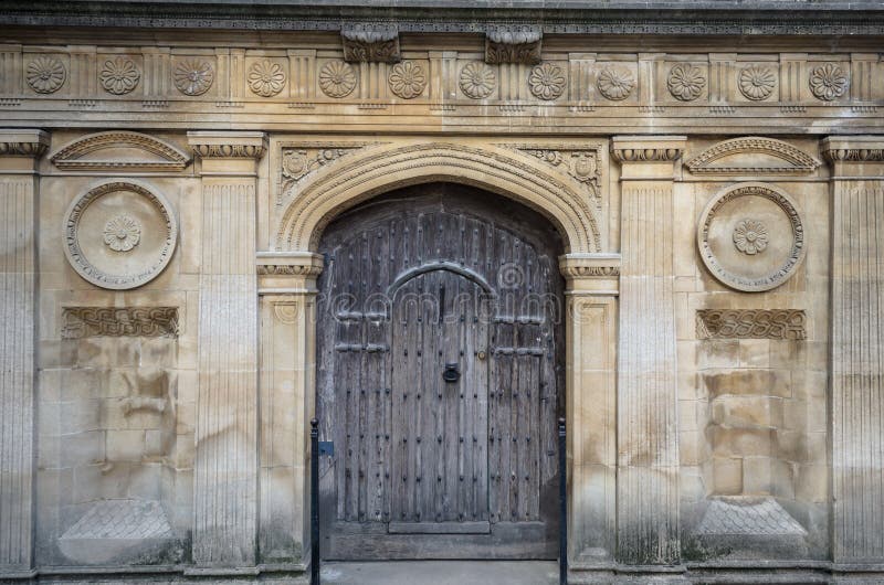 Ancient Double Gate in Cambridge Stock Photo - Image of castle, closed ...