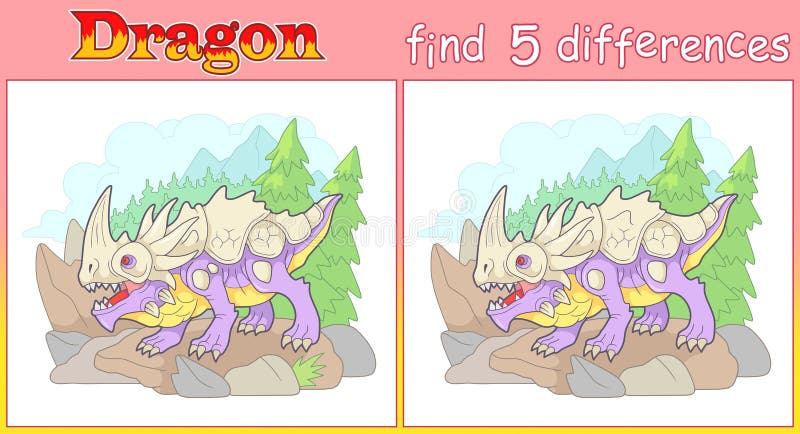 Find Differences Dragon Stock Illustrations – 170 Find Differences ...
